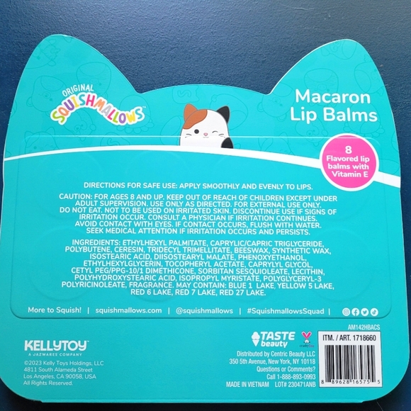 Squishmallows | Makeup | New Squishmallow 8 Pack Flavored Macaron Lip ...